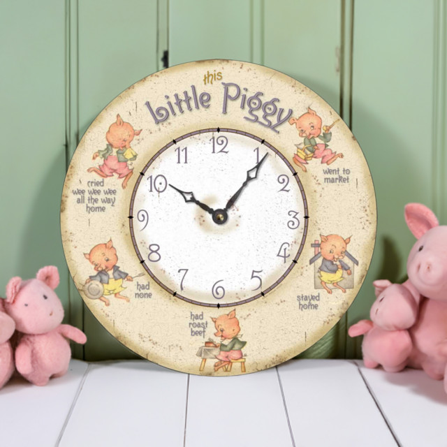 Vintage-Style Nursery Rhyme Clock - Victorian - Wall Clocks - by Fairy ...
