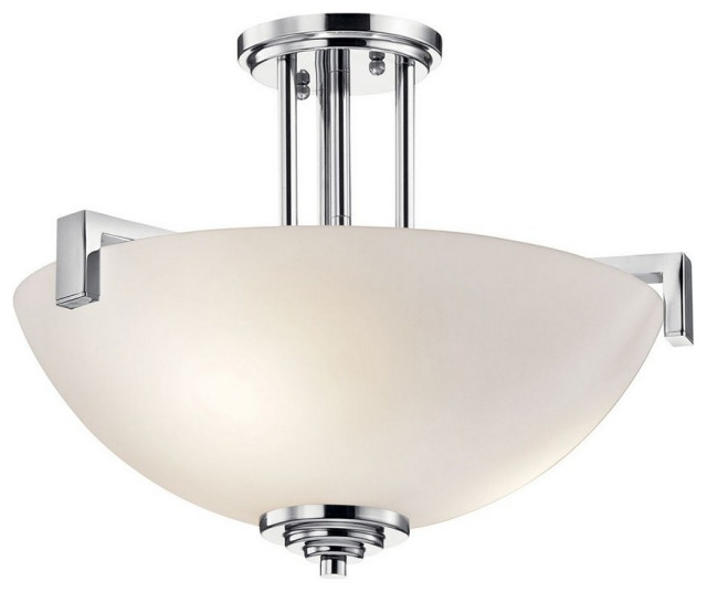 3 Light Contemporary Minimalist Inverted Pendant Light Fixture Satin ...