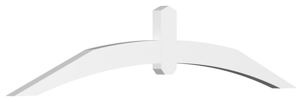 Archdale Architectural Grade PVC Gable Bracket, 72"Wx15"H (5/12 Pitch ...