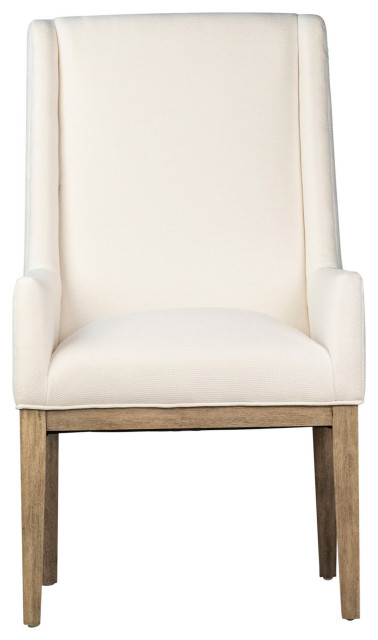 Mulberry Cotton Blend Upholstered Dining Chair, Off-White ...