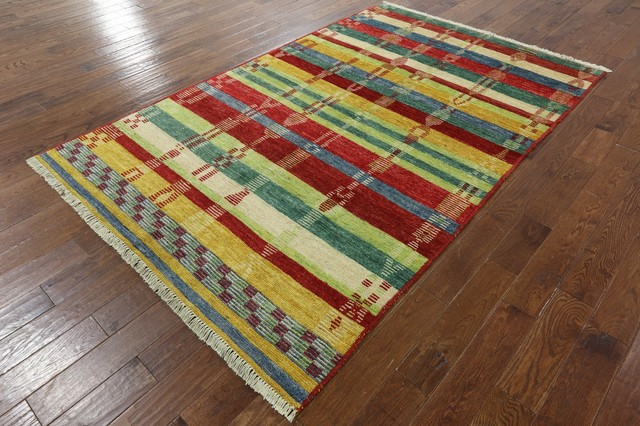 6x9 Navajo-Design Moroccan Handmade Area Rug, P5532, 5'10"x9'1 ...