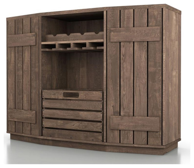 Furniture of America Layfield Wood Multi-Storage Buffet in Vintage ...