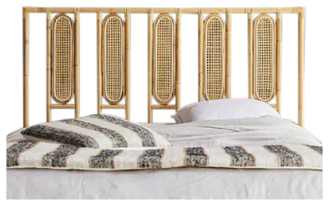 Caned Rattan Queen Headboard 63" | Tikamoon Paulette - Tropical ...