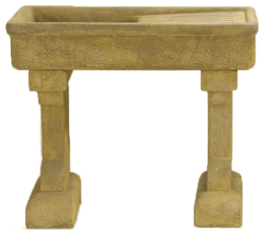 Rustic Outdoor Cast Stone Garden Sink - Transitional - Utility Sinks ...
