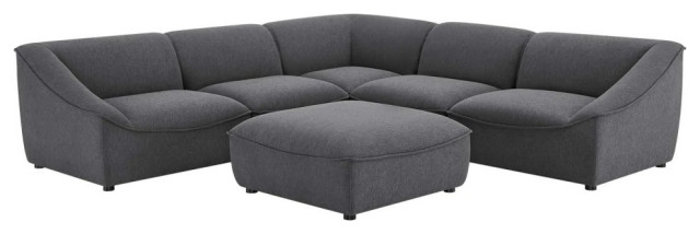 Melody Charcoal 6, Piece Sectional Sofa - Transitional - Sectional Sofas - by V.S.D Furniture ...
