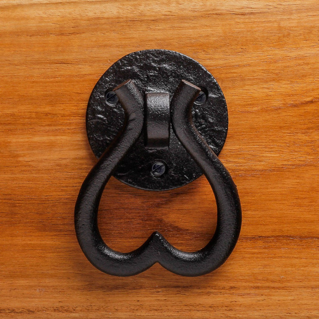 Cabinet Pulls Black Iron Heart Drop Drawer Pulls And Knobs ...