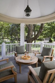 Octagonal Shape Covered Front Bluestone Tiled Porch - Traditional ...