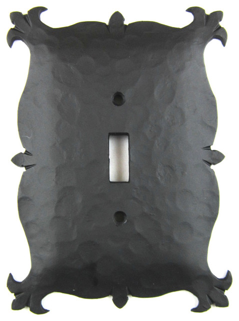 Rustic Mediterranean Hammered Iron Switch Plate Single Toggle EPH1 ...