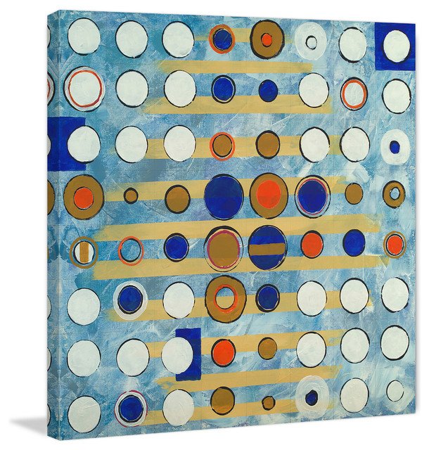 "Visual Distractions" Painting Print on Canvas, 18"x18" - Contemporary ...