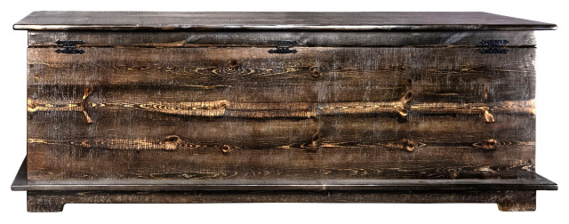 Big Sky Collection Rugged Sawn 4' Blanket Chest - Rustic - Accent And ...