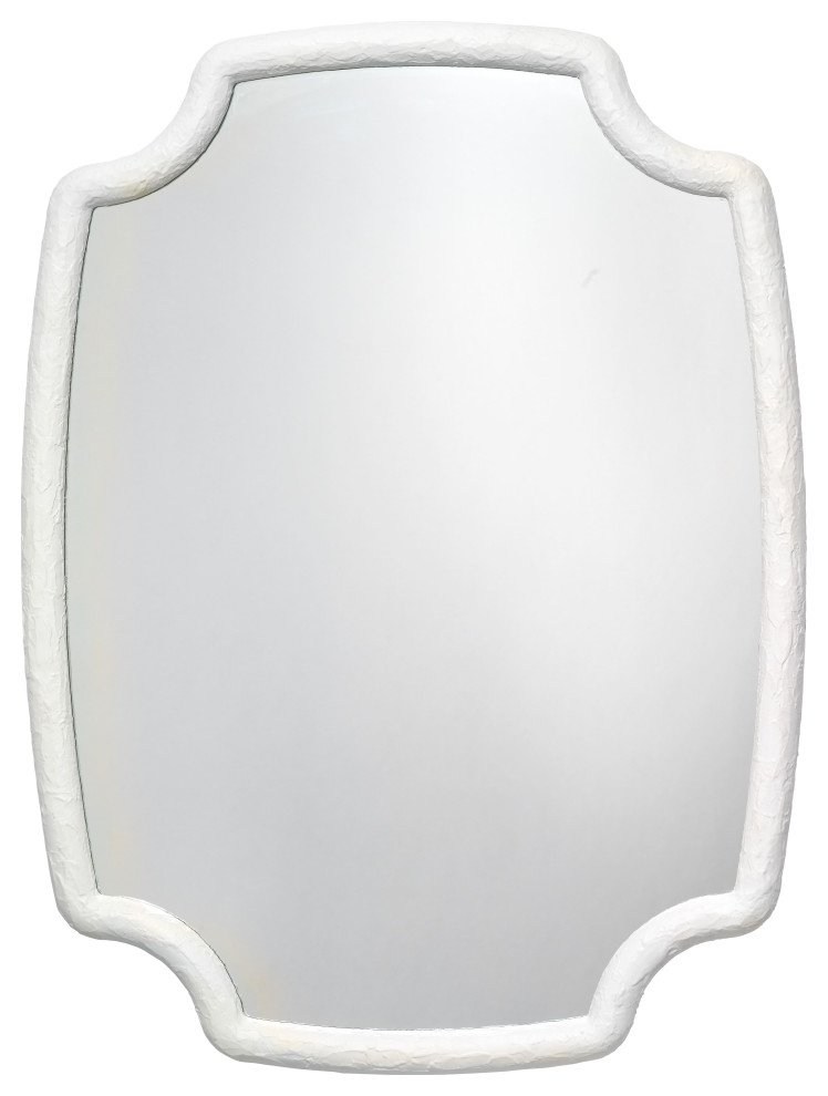 Reversible Position White Selene Wall Mirror - Transitional - Wall ...