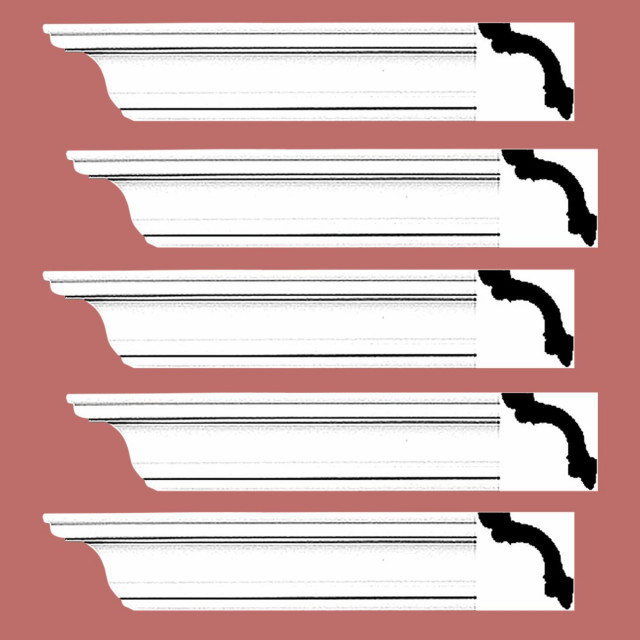 Cornice White Urethane Fredricksburg Simple Design 5 Pieces Totaling ...