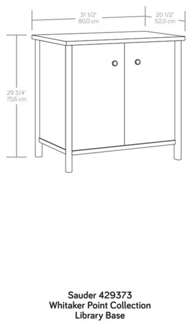 Sauder Whitaker Point Engineered Wood Library Base in Natural Maple ...