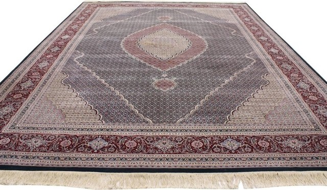 Vintage Chinese Tabriz Rug, 09'08 x 13'07 - Traditional - Area Rugs ...