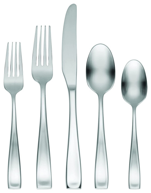 Oneida Satin Moda 65Pc Flatware Set, Service for 12 (Satin Finish ...