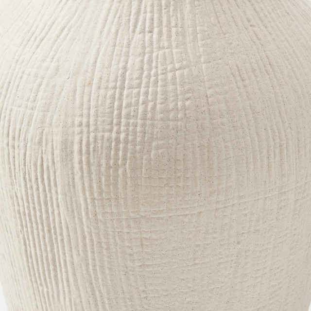 Akasia Matte Textured Ivory Ceramic Vase - Transitional - Vases - by ...