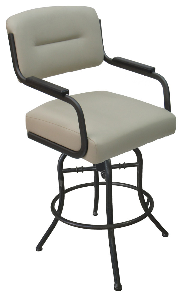 Swivel Tilt Metal Stool, M-115, Ocean Beige, 30" - Transitional - Bar ...