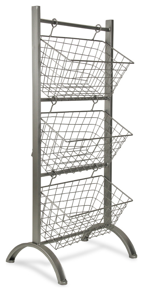 3 Tier Metal Basket Storage - Industrial - Baskets - by Cheungs | Houzz