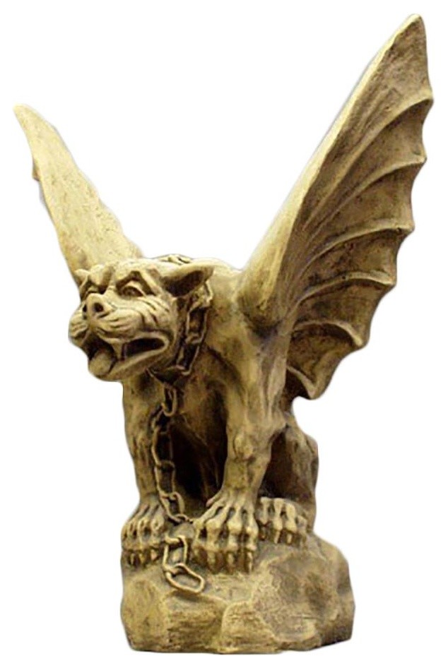 Chained Garg of Turin 32, Gargoyles Large - Contemporary - Garden ...