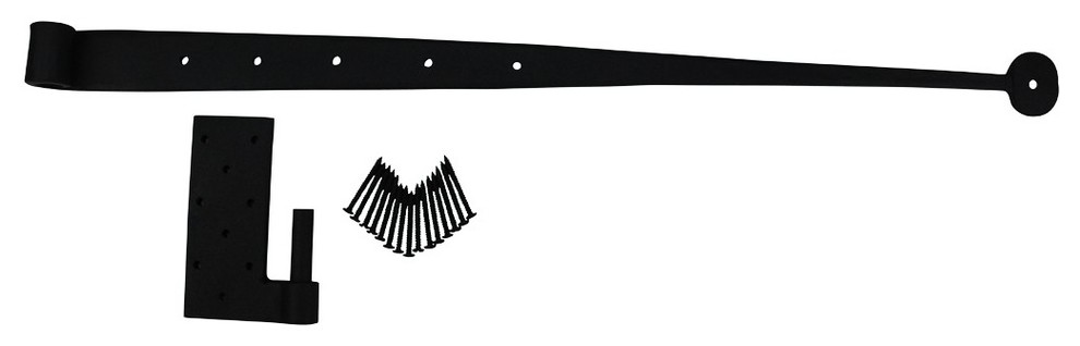 Black Lift Off Pintle Hinge 24" L Wrought Iron Hinges Rustic Pintle ...