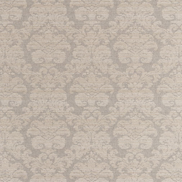 Grey Performance Damask woven Upholstery Fabric by the Yard, By The ...