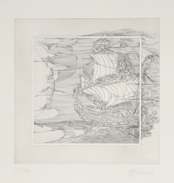 Hans Georg Rauch, The Galleons Suite, Untitled #2, Etching - Fine Art ...
