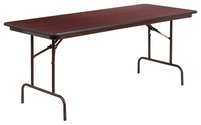 Scranton & Co 30" x 72" Folding Table in Mahogany - Transitional ...