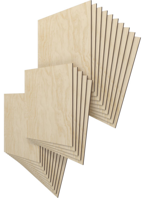 7 3/4"W x 7 3/4"H x 1/4"T Wood Hobby Board, Alder, 23.75"Wx23.75"Hx.375 ...