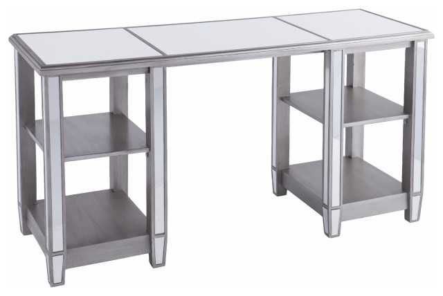 Matte Silver Mirrored Desk - Contemporary - Desks And Hutches - by ...