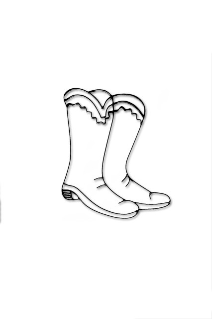 Metal Cowboy Boots Wall Decor and Sculpture - Southwestern - Outdoor ...
