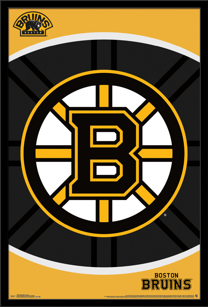 NHL Boston Bruins - Logo 14, 24.25"x35.75" - Contemporary - Prints And ...