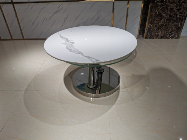 Motion Coffee Table,one ceramic top, one clear glass top - Contemporary ...