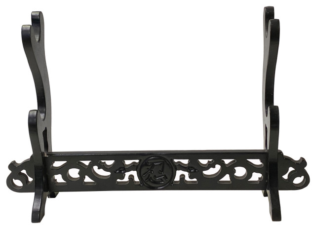 Chinese Black Wood Horizontal Pen Brush Holder Display Rack Hws2926 ...