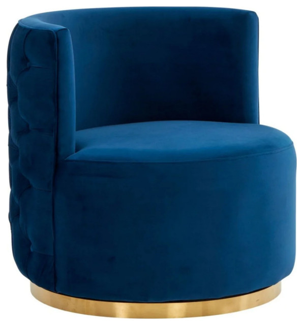 Tori Modern Blue Fabric Accent Chair - Contemporary - Armchairs And ...
