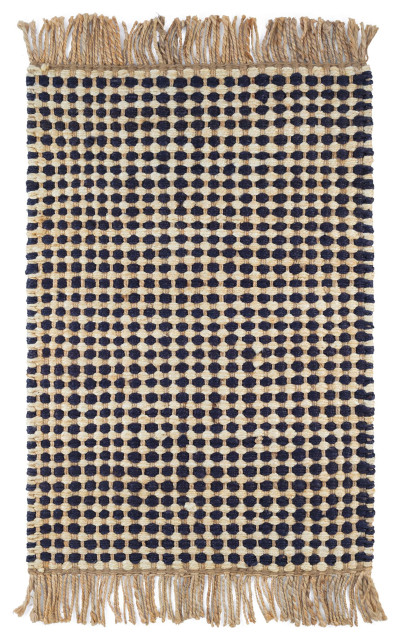 Kuba Black Woven Jute Rug, 8'x10' - Beach Style - Area Rugs - by Annie ...