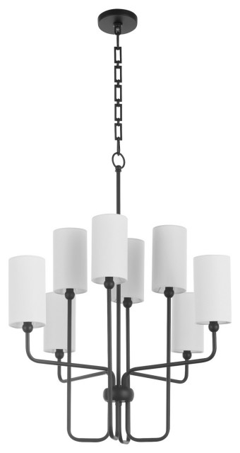 Charlotte Transitional Chandelier, Matte Black - Transitional ...