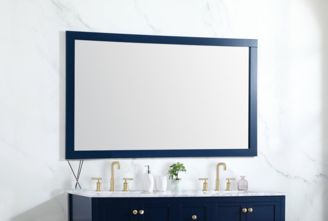 Elegant VM26036BL Aqua Vanity Mirror 60X36" , Blue - Contemporary ...
