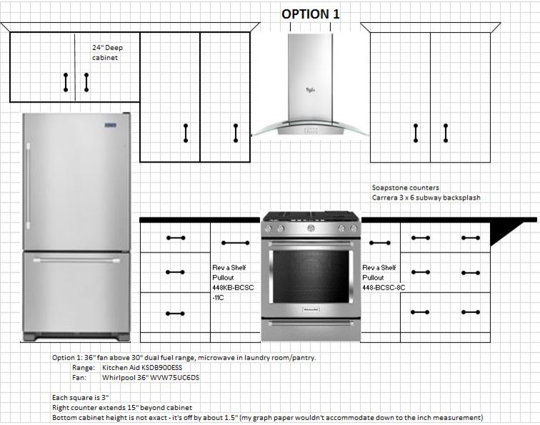 Kitchen Layout help many diagrams included