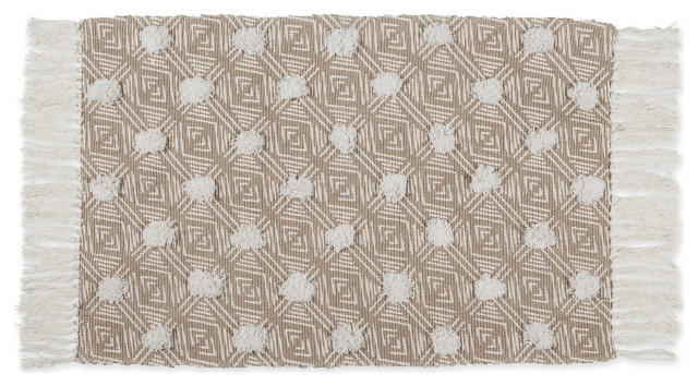 Geometric Textured Fringe - Stone - 2 Ft 3 In X 6 Ft - Contemporary ...