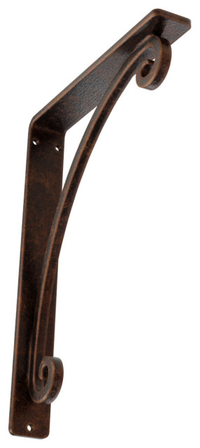 Legacy Wrought Iron Bracket, 1 1/2"Wx7 1/2"Dx10"H - Mediterranean ...