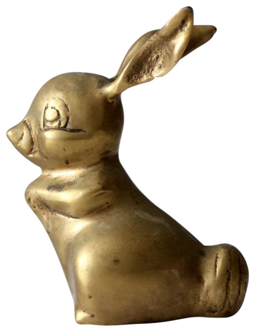 Consigned, Vintage Brass Bunny Rabbit - Farmhouse - Decorative Objects ...
