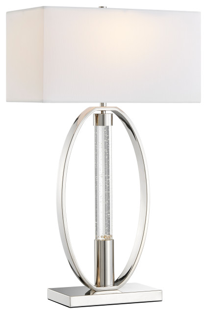 Sparkling Crystal and Chrome 2 LED Lights Table Lamp - Transitional ...