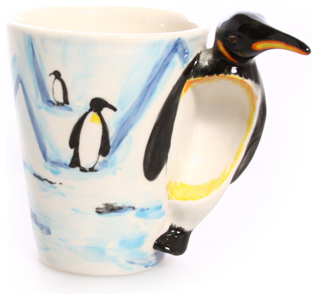 Penguin 3D Ceramic Mug - Eclectic - Mugs - by Blue Witch Ceramics Inc ...