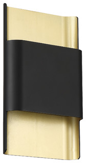 Beacon, Bi-Directional Wall Sconce, Black and Gold - Contemporary ...