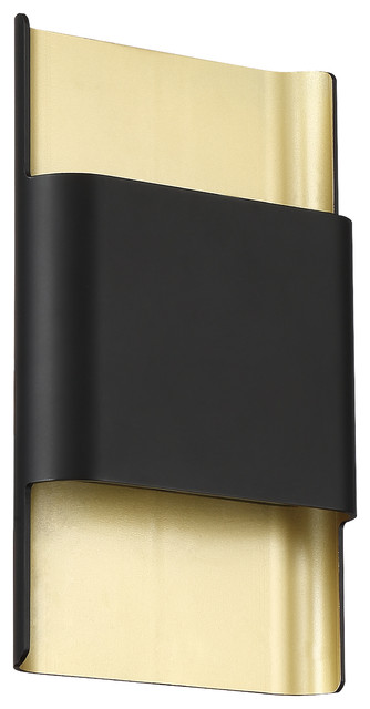 Beacon, Bi-Directional Wall Sconce, Black and Gold - Modern - Wall ...