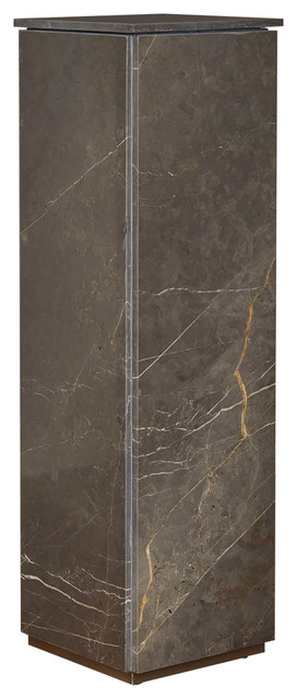 Graffito Marble Pedestal - Transitional - Plant Stands And Telephone ...