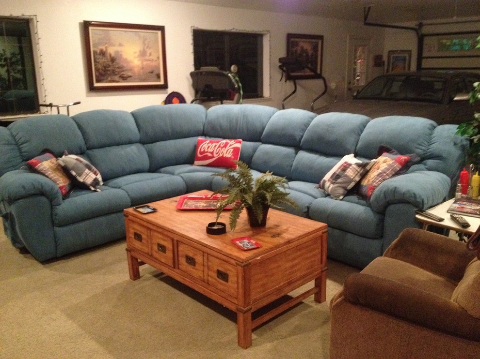 Vintage Denim Sectional Sofa - Rustic - Living Room - Sacramento - by ...