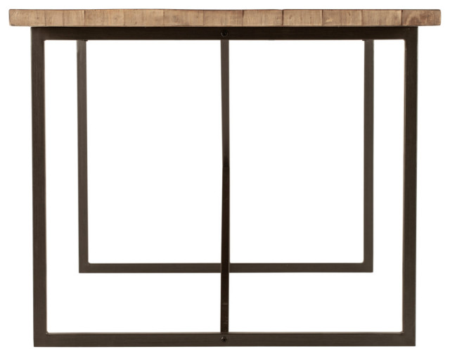 75 Inch Dining Table Brown Rustic Moe's Home - Rustic - Dining Tables ...