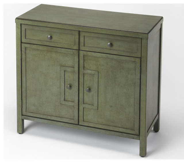 Imperial Green Console Cabinet - Farmhouse - Accent Chests And Cabinets ...