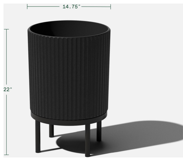 Veradek Demi Series Raised Planter With Stand, 16 Inch - Transitional ...